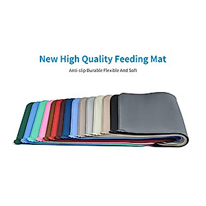 AUDWUD Silicone Waterproof Dog Cat Pet Feeding Mats,Anti-Slip Pet Bowl Mats,Pet Feeding Mat