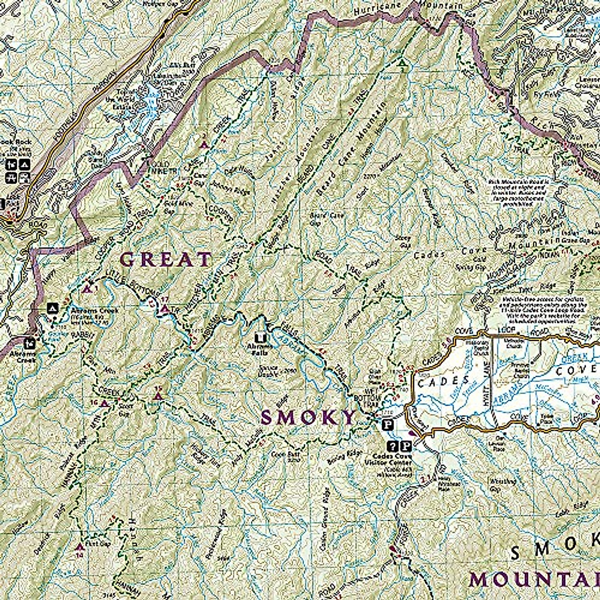 Great Smoky Mountains National Park Map (National Geographic Trails Illustrated Map, 229)