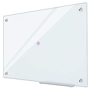 Glass Whiteboard Magnetic Dry Erase White Board 4'x 3' Framless White Surface