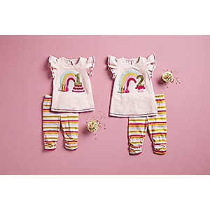 Mud Pie baby girls Mud Pie Toddler Girl Birthday Tunic and Capri Set, 1 Birthday, 1T US