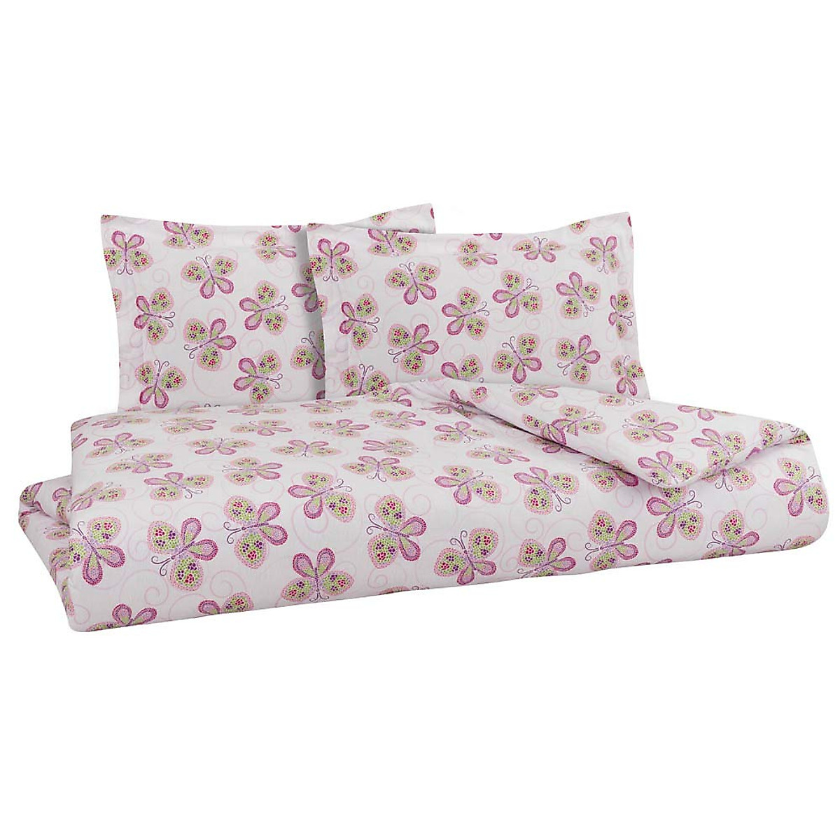 DELANNA Flannel Reversible Duvet Cover Set 100% Cotton 1 Duvet Cover 86" x 86" and 2 Shams 20" x 26" (Full/Queen, Buffalo Check Brown)