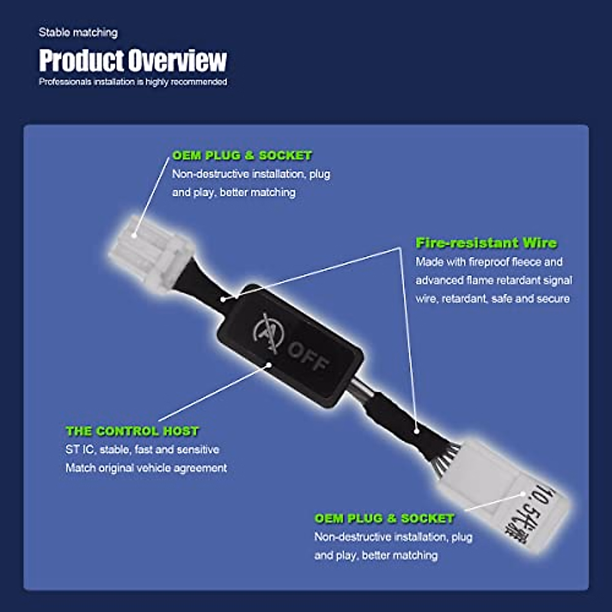 Auto Start Stop Engine System Canceler/Eliminator Device Cable Automatic A Off Delete/Disable/Cancel Start Stop Function Compatible with Honda Accord Sedan 10th Gen 2018-2022