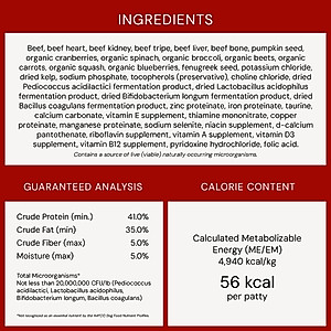 Stella & Chewy’s Freeze Dried Raw Dinner Patties – Grain Free Dog Food, Protein Rich Stella’s Super Beef Recipe – 14 oz Bag