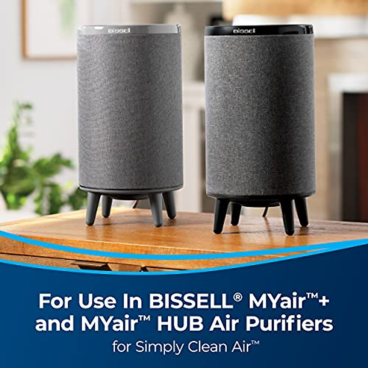 BISSELL® MYair™+ and MYair™ HUB HEPA and Carbon Filter, 3389 & (2801 MYair Personal Air Purifier Replacement Filter, 1 Count (Pack of 1)