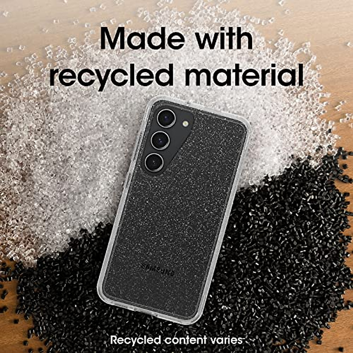 OtterBox Galaxy S23 Symmetry Series Case - STARDUST (Clear/Glitter), Ultra-sleek, Wireless Charging Compatible, Raised Edges Protect Camera & Screen