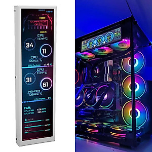Bewinner 8.8in Computer Temp Monitor, 1920x480 60Hz PC Sensor Panel Display for AIDA64 CPU GPU SSD Data Monitor for RasPi for Linux for Windows