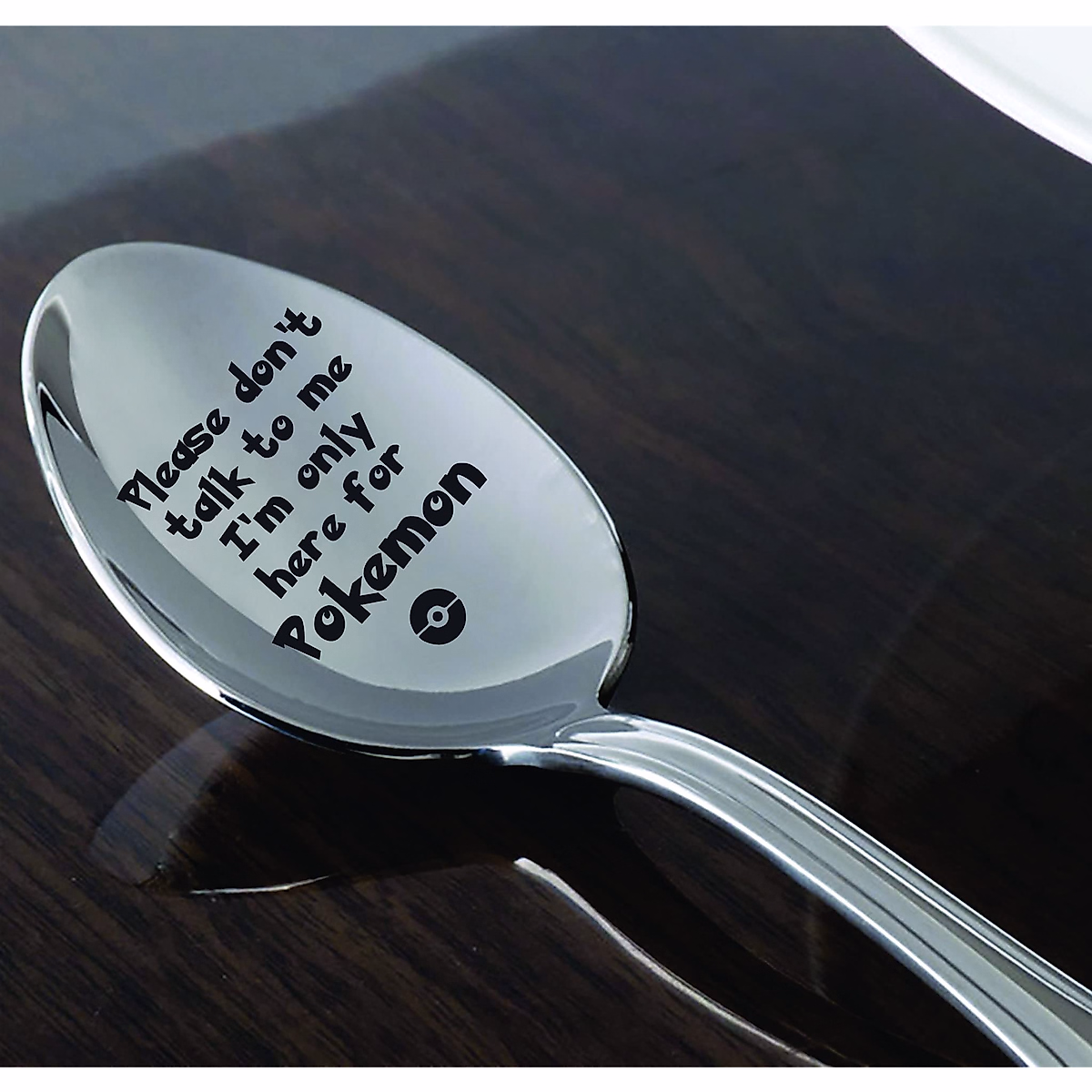 I'm Only Here For Pokemon- unique gift Idea-Engraved Spoon-boyfriend gift- gift for him birthday-Game Adventure