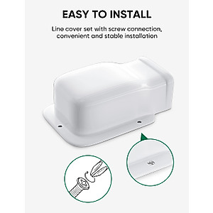 Plusluck 3" Entry Wall Cover Line Cover Set Parts PVC Accessory for Decorative for Ductless Mini Split, Central AC and Heat Pumps