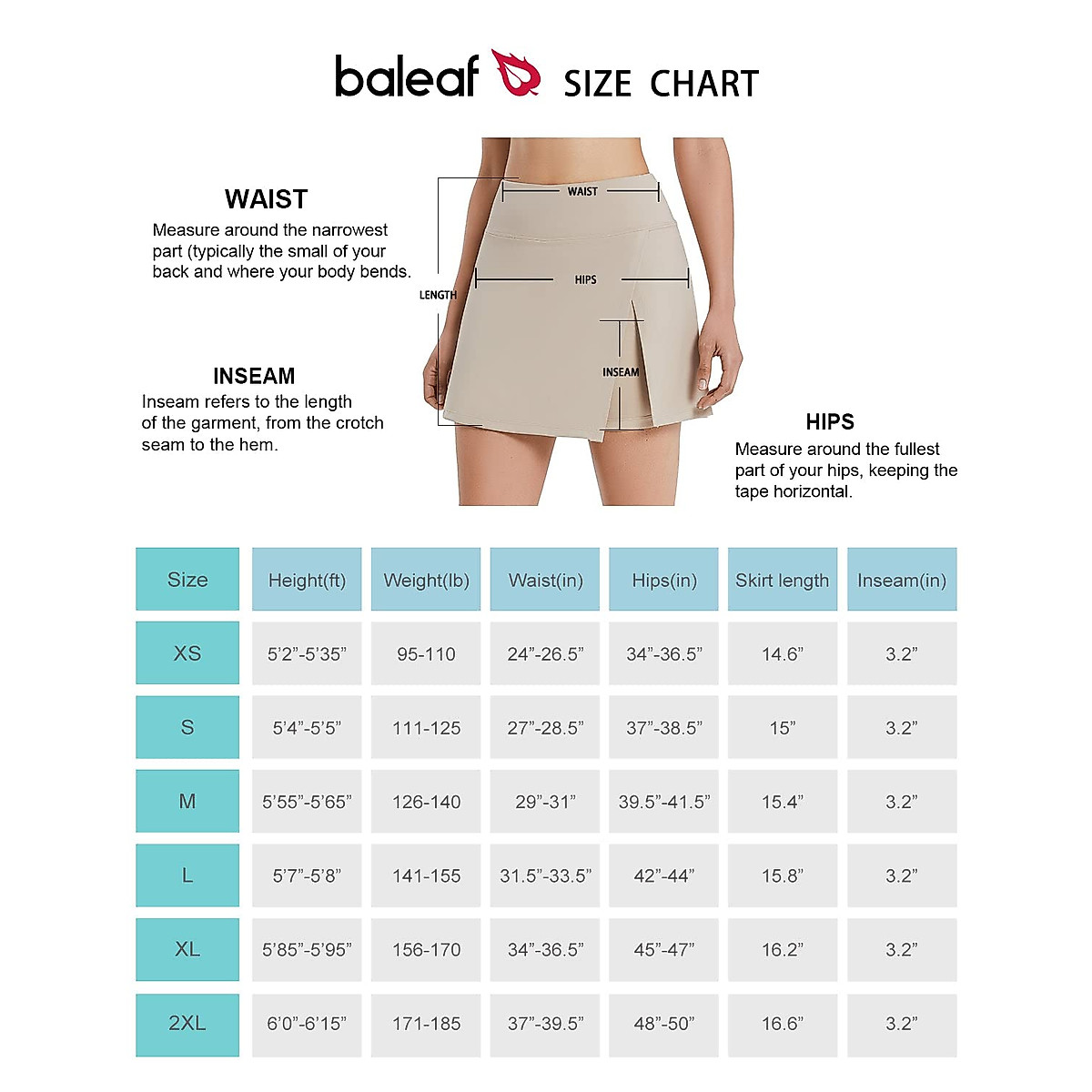 BALEAF Women's Golf Skirts High Waisted Tennis Skorts with Slit Athletic Running Skirt with Shorts and Zip Pockets Khaki XL