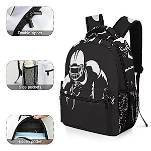 Travel Backpack For Men American Football Player Loungefly Large Backpack Lightweight Laptop Bag Carry On Bookbag Waterproof Travel Hiking Camping Daypack