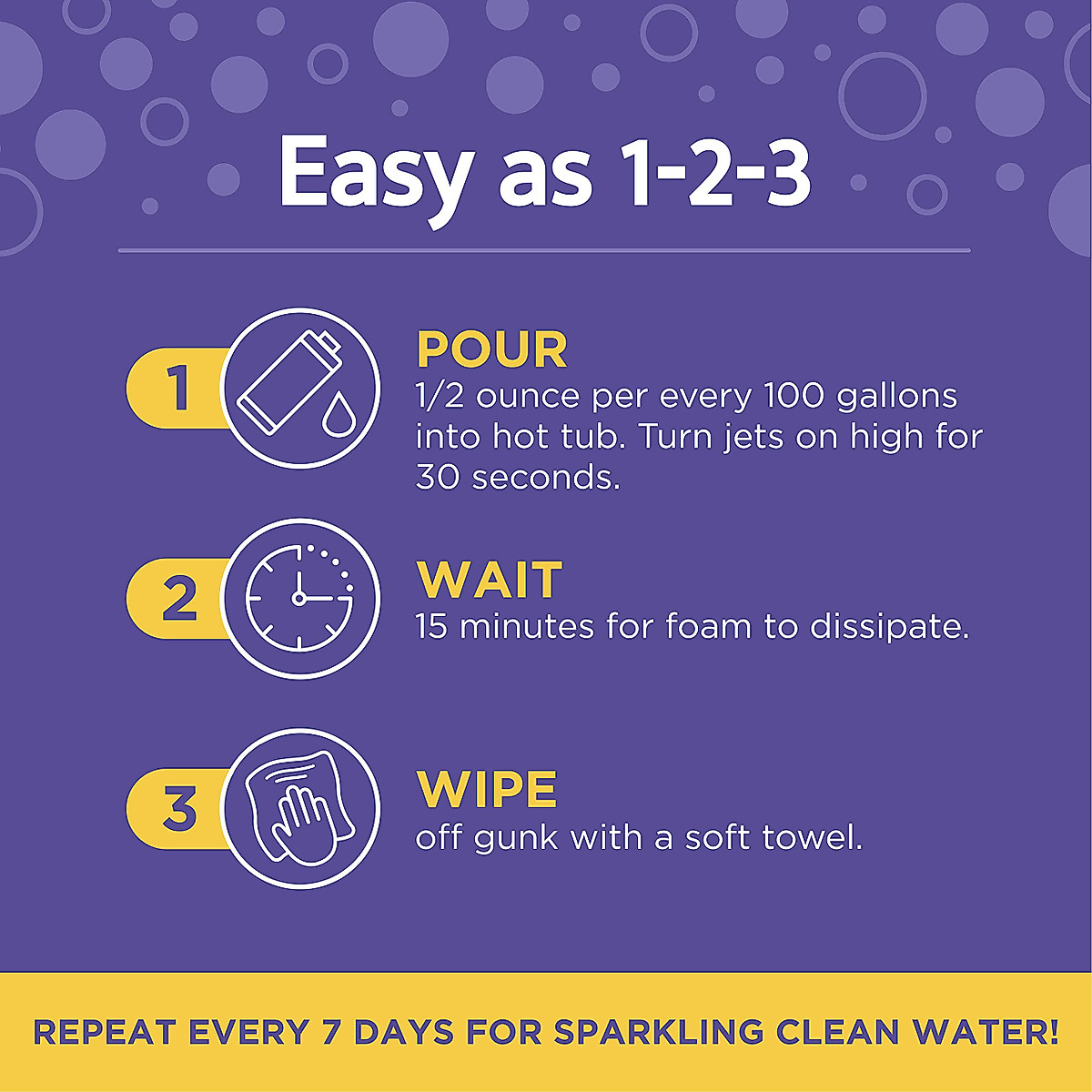 Bio Ouster 3in1 Weekly Hot Tub Cleaner, Conditioner, Clarifier - Hot Tub Chemicals, Inflatable Hot Tub Chemicals, Spa Chemicals for Hot Tub, Spa Cleaner Hot Tub Clarifier, Spa Clarifier (4 Week Kit)