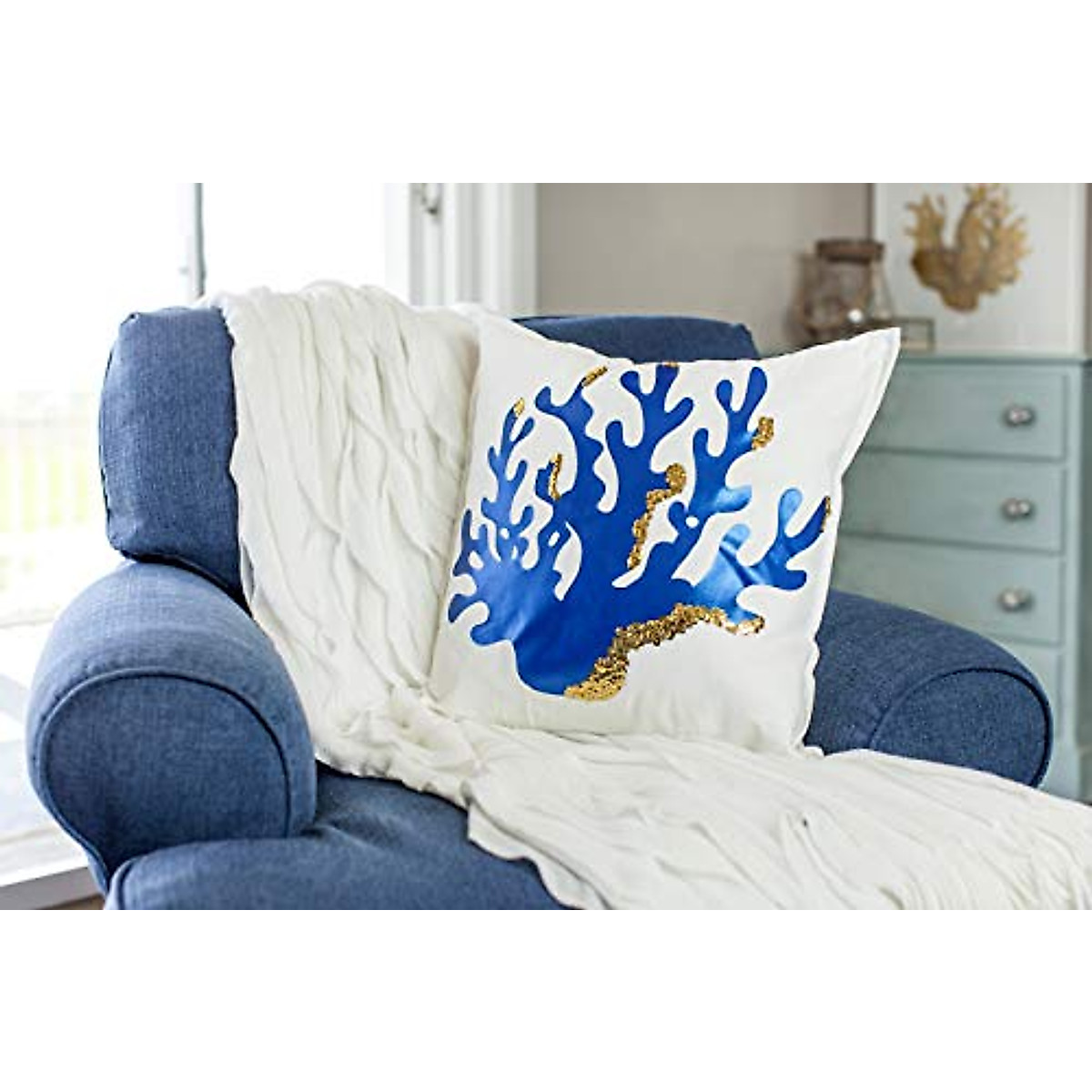 Cricut Glitter Iron On Vinyl Sheets, 12" x 19", DIY Supplies, HTV Rolls - Aqua