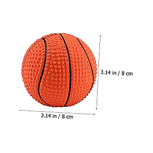 Housoutil 3pcs Pet Basketball Toy Dog Treat Toy Fetch Dog Toy Puppy Teething Toy Dental Chew Toy Dog Stuffed Toy Dog Squeaky Toys Puppy Eating Toy Pet Chewing Toys Emulsion Animal Dog Bite
