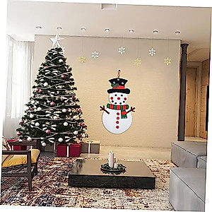 Alasum 1 Set Dress up Christmas Snowman Christmas Kids Suits Felt Snowman Game Christmas Detachable Ornaments Christmas Snowman Games Set DIY Xmas Snowman Accessories Felt