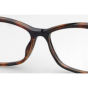 ZENNI Blue Light Blocking Reading Glasses for Women Stylish Cat-Eye Frame Tortoiseshell TR90 Light Eyewear +1.50 Magnification