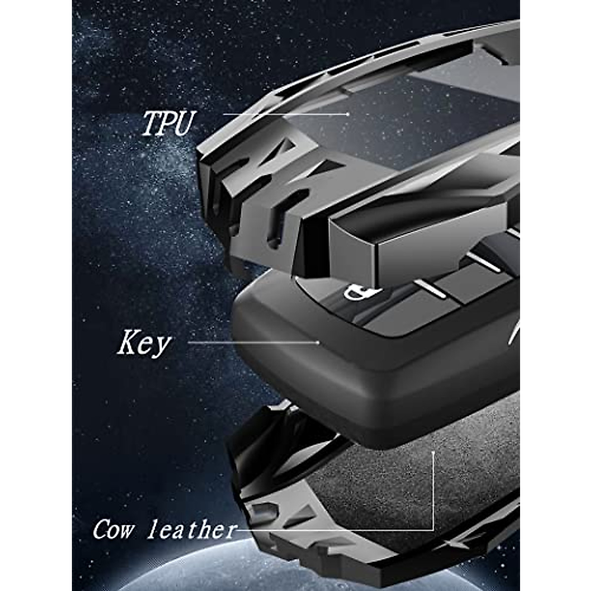 DEGEMEEN Zinc Alloy Key fob Cover, Keychain, Key Case Compatible for Toyota Highlander RAV4 Camry Avalon Corolla C-HR GT86 Prius Prius Prime Prado Corolla