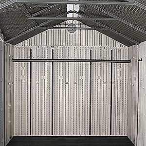 Lifetime 60214 17.5 x 8 Ft. Outdoor Storage Shed, Desert Sand