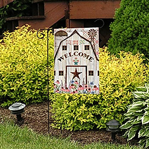 Barn in Bloom Primitive Garden Flag 12.5" x 18" Briarwood Lane