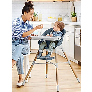 Skip Hop Baby High Chair 4 in 1 Convertible High Chair, EON, Slate Blue