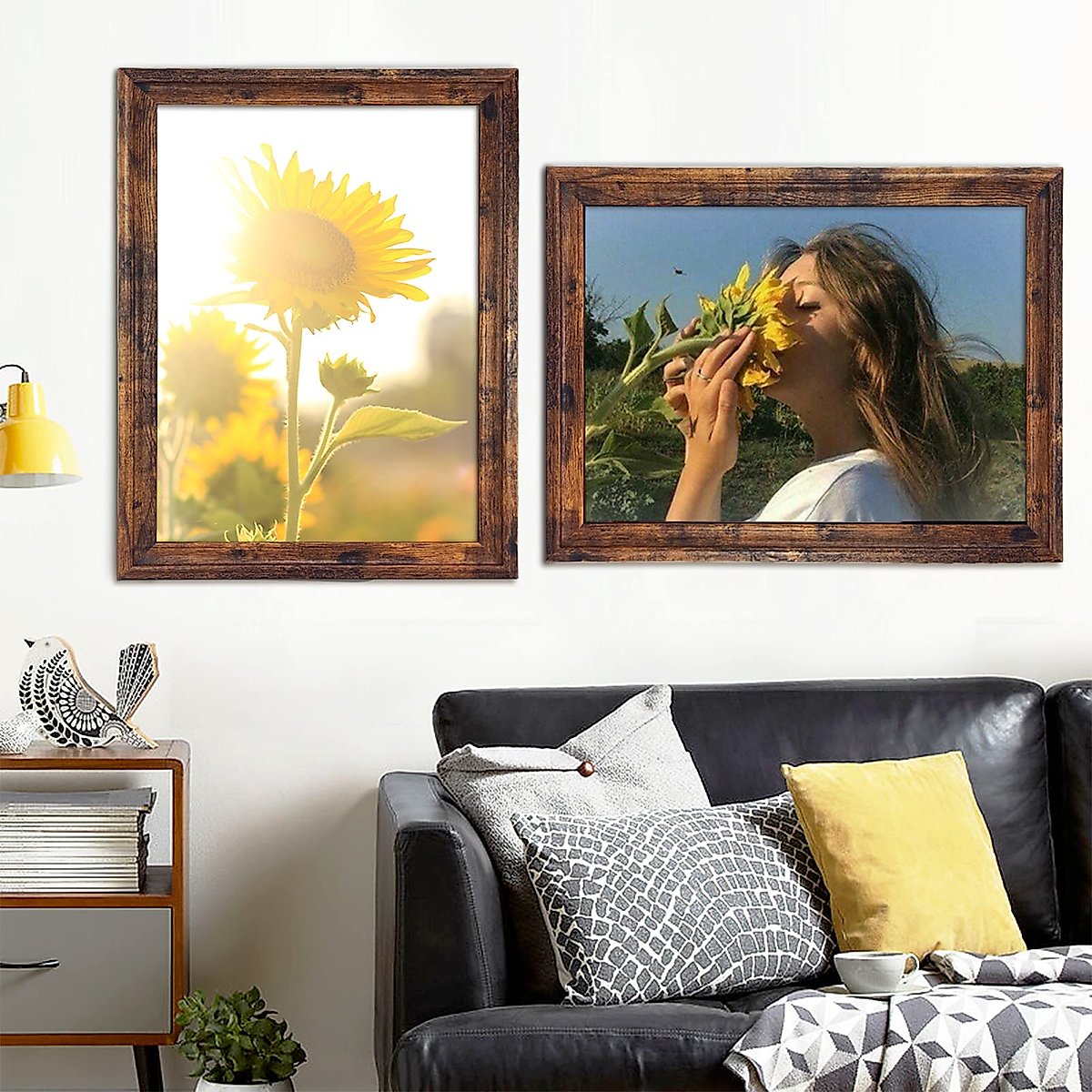 ZBEIVAN 16x20 Picture Frames Set of 2 Rustic 20x16 Photo Frame for Vertical Horizontal Wall Hanging