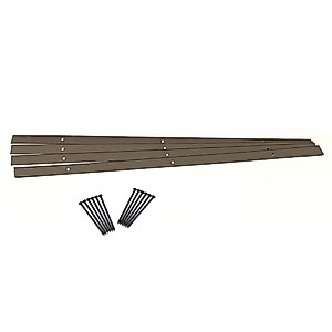 EasyFlex Aluminum Landscape Edging Project Kit, 4 Metal Garden Edging Pieces with Spikes, 24' Kit, Bronze