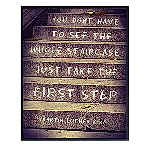 Martin Luther King, MLK, Motivational Quote Wall Decor Art Print - Inspirational Poster, Picture - Great Home or Office Decoration or Gift for Teachers, Classroom, Entrepreneurs, Managers - 8x10 Photo