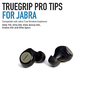 Comply Foam TrueGrip Ear Tips for Jabra 65T & 75T, Large, 3 Pairs, Black – Ultimate Comfort, Memory Foam Earbud Tips, Earbud Replacement Tips, Soft Noise Canceling Tips, Made in The USA