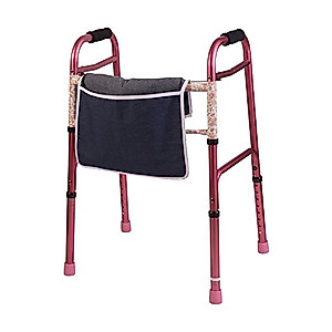 DMI Universal Walker Bag, Single Pocket Carry-All Pouch, Easy to Attach and Fold, Durable, Machine Washable, 12.5 to 15 Inches