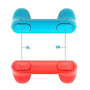 Hand Grips Compatible with Switch/Switch OLED Model Controllers, Grip Compatible with Switch Joy Con - Blue and Red (2 Packs)