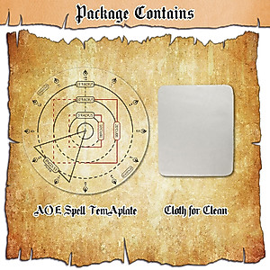 Byhoo Spell AOE Damage Marker DND Area Effect Template - 1" Grid or Hex Tabletop Game Mat RPG Gaming Accessories for Dungeons and Dragons 5E Pathfinder and Other TTRPGs