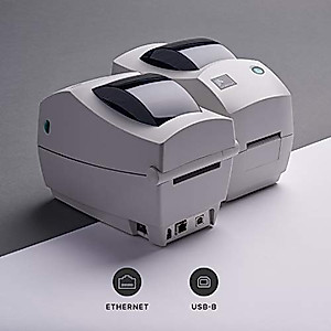 ZEBRA TLP2824 Plus Thermal Transfer Desktop Printer Print Width of 2 in USB and Ethernet Port Connectivity 282P-101510-000