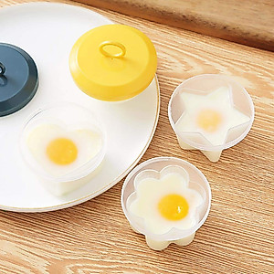 Egg egg Boiler HEITIGN 15 * 14 * 7 4 PCS Silicone Egg Poaching Cups Egg Cooker Nonstick Poached Egg Maker for Cooking Breakfast Egg Sandwiches