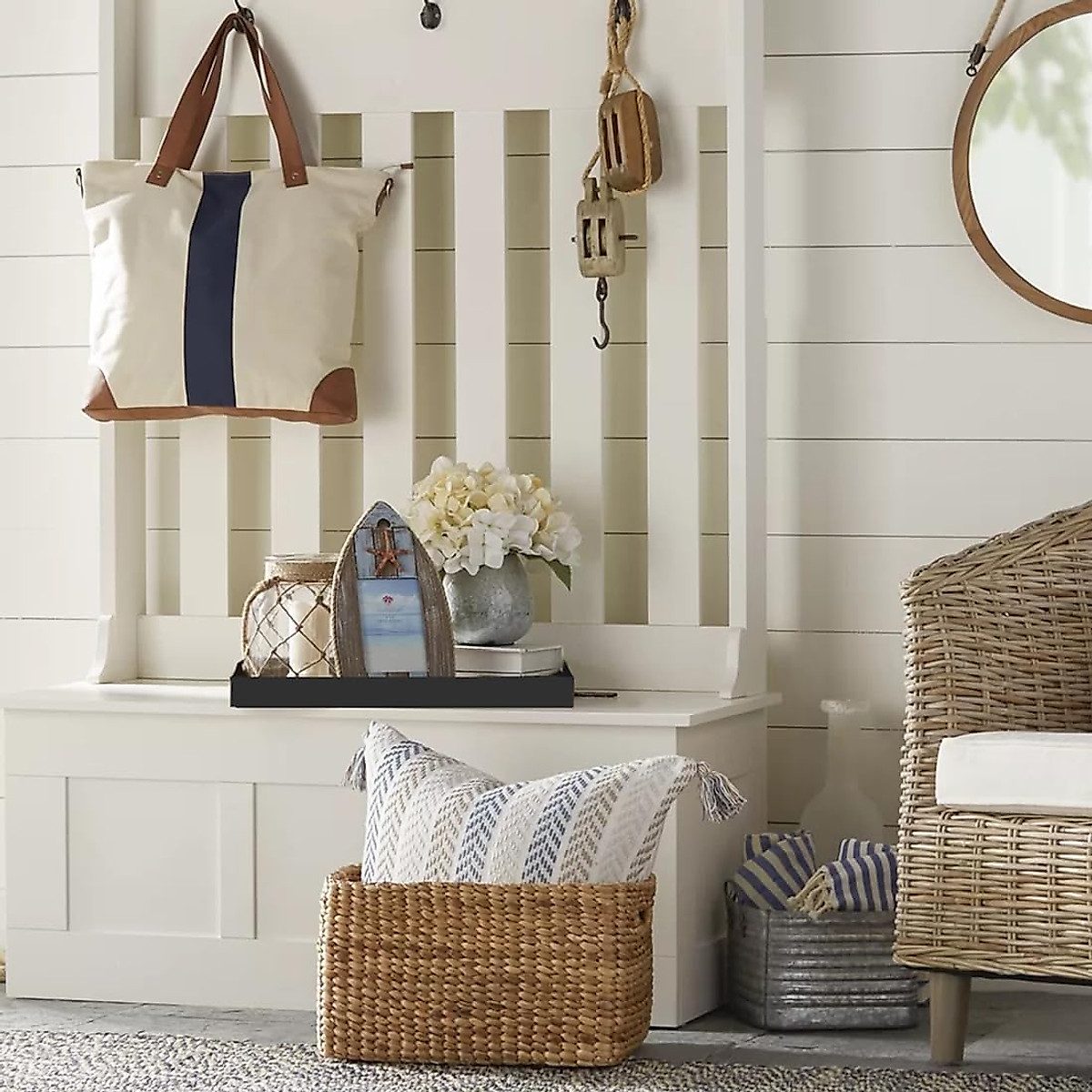 Bed Tray Table with Handles Folding Legs Bamboo Breakfast Tray with Phone Tablet Holder,Foldable Breakfast Table, Laptop Desk(Black)