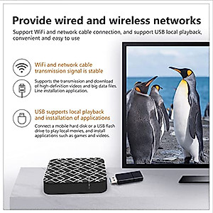 KRGEMS TV Box/HD Media Player/Streaming Player/Android 10.0 / WiFi/USB/LAN/HDMI / 1G+8G