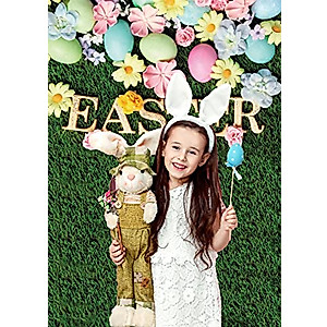 Dudaacvt 5x7ft Easter Backdrop Happy Easter Backdrops Easter Colorful Eggs Backdrop Children Kids Adult Easter Party Decorations Banner