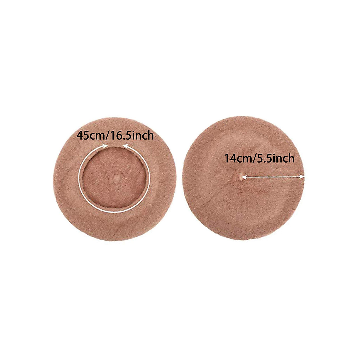 Trounistro 4 Pack Beret Hat French Beret Cap Winter Fashion Solid Color Hat for Women Girls Lady (Color Set 1)