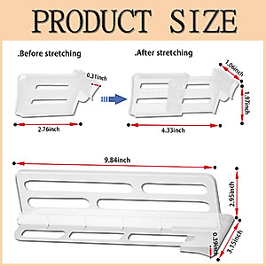 16Pcs Fridge Divider set, 8 Bigger Refrigerator Dividers for Glass Shelves in Freezer Cupboard Cabinet Drawer, with 8 Smaller Adjustable Fridge Dividers for Fridge Door Organizer Grid Separator.