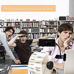 Gosear Security Convex Mirror,Computer Rearview HD Mirror,Clip On Cubicle Mirror for Personal Safety and Security Desk Rear View Monitors or Anywhere (6.69"*2.95"Rectangle)
