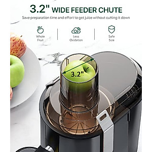 SIFENE Juicer Machine, 800W Juicer with 3.2" Big Mouth for Whole Fruits and Veggies, Juice Extractor with 3 Speeds Settings, Easy to Clean