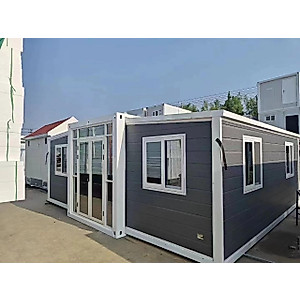Portable Expandable Prefab House for Hotels, Offices, and More - Versatile Plastic Construction - Ideal for Villas, Warehouses, and Workshops (20FT)