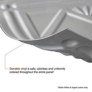 FASÄDE Traditional Style/Pattern 1 Decorative Vinyl 18in x 24in Backsplash Panel in Matte White (5 Pack)