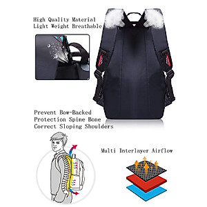 AIPEN Backpack for Boy Student Kid Waterproof Durable Elementary Middle Casual Bookbag, B-green, One_Size