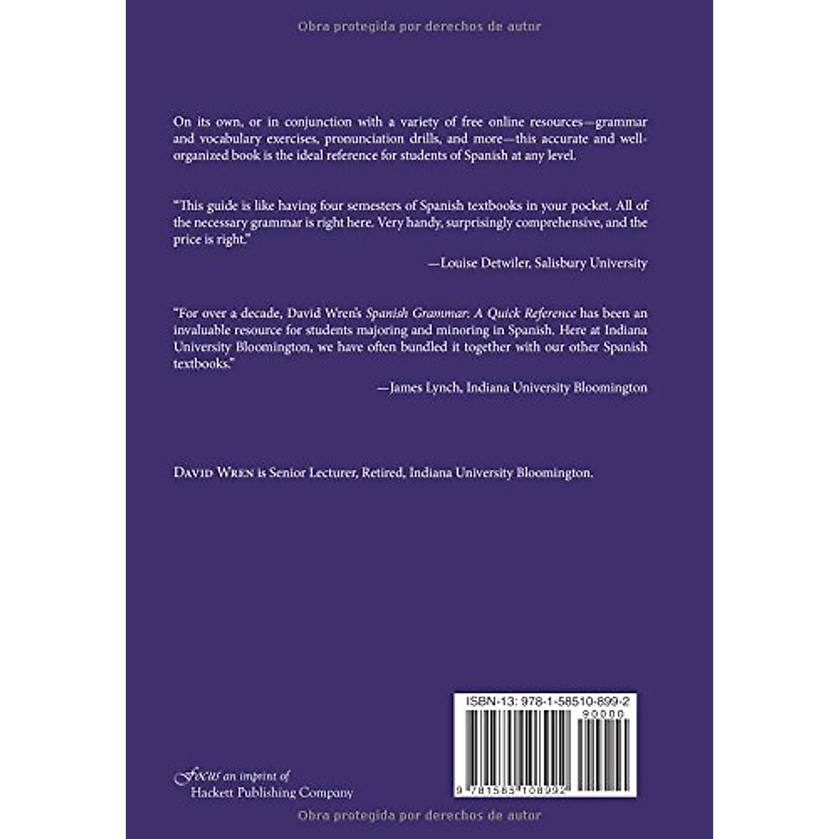 Spanish Grammar: A Quick Reference (Spanish Edition)