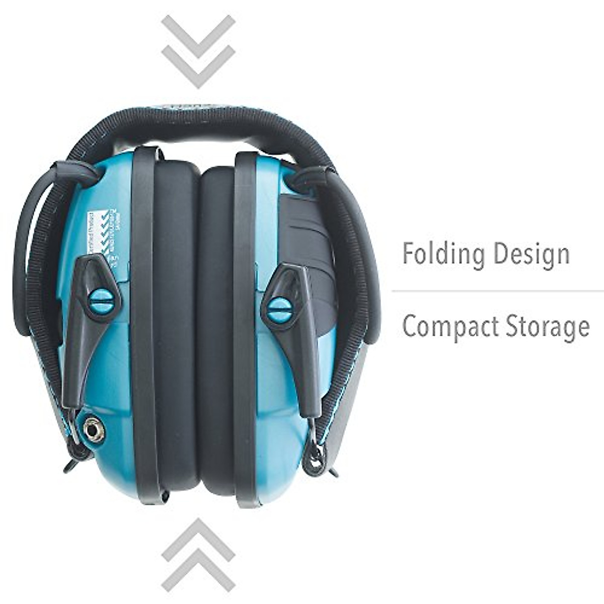 Howard Leight by Honeywell Impact Sport Sound Amplification Electronic Shooting Earmuff, Teal