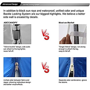 ABCCANOPY Slant Leg Side Wall 10x10ft basa/8x8ft top, White (4 Walls Only, NOT Including Frame and Top)