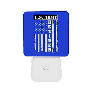 Qauirfe Army Retired Flag Night Light Set of 2 Home Decor