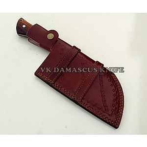 JNR Traders Handmade Damascus Steel Cleaver Knife Serbian Chef Knife with Sheath Butcher knife Meat Cleaver JNR-5518