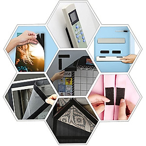 JCBIZ 20pcs Sofa Cushion Sheet Sticker Pads 100x30mm Rectangular Black Sofa Cushion pad with Adhesive Hook Strips for Sofa, Chair, Double Seat, Bench or Other Cushion