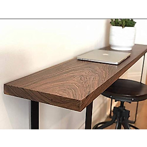 Solid Walnut Narrow Computer Desk - Writing Desk | Farmhouse Desk | Solid Wood Desk