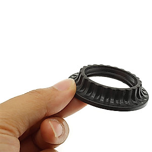 HAJXZH 6 Pack E26 Light Socket Rings Lamp Shade Collar Retainer Ring for Light Fixture Lamp Lock Socket Replacement Adapter Ring with Diameter of (32mm) 1-3/8 Inches Black